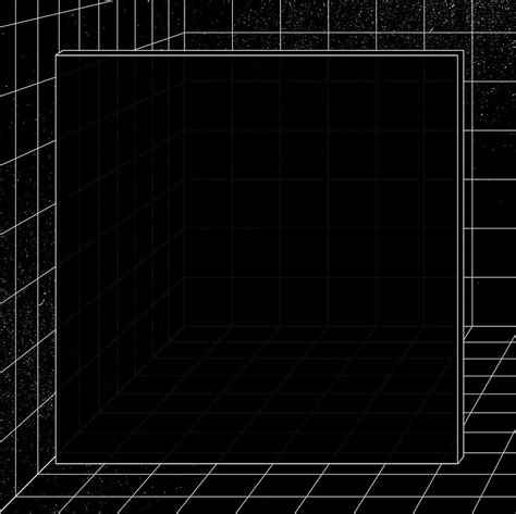 3d grid patterned frame vector premium vector rawpixel