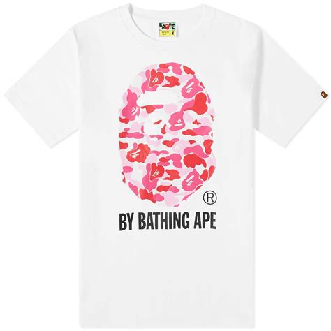 A Bathing Ape Abc Camo By Bathing Ape T Shirt White And Pink End Gb