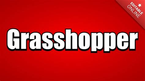 Grasshopper Meme Font Text Effect Generator