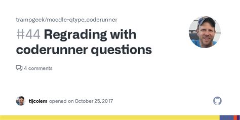 Regrading With Coderunner Questions · Issue 44 · Trampgeekmoodle