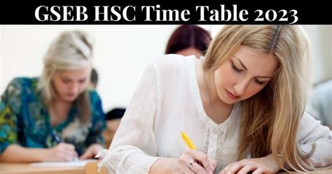 GSEB HSC Time Table Released Gujarat Board Th Exam Date