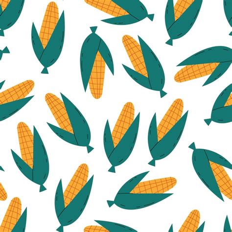 Premium Vector Corn Seamless Pattern Abstract Design Element Concept