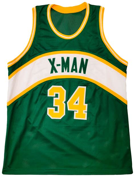Seattle Supersonics Xavier Mcdaniel Autographed Green Jersey Mcs Holo
