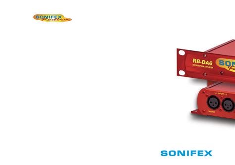 User Manual Sonifex Redbox RB DDA English Pages