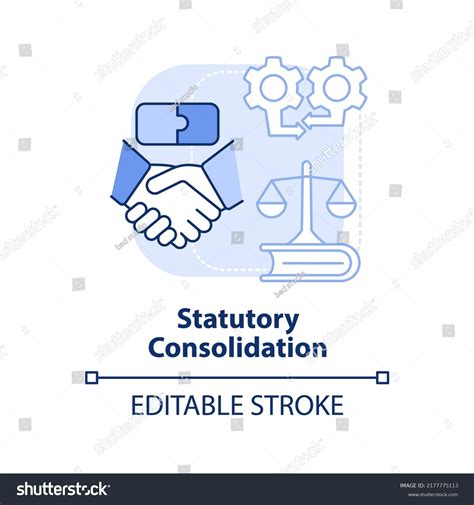 Statutory Consolidation Light Blue Concept Icon Stock Vector Royalty Free 2177775113