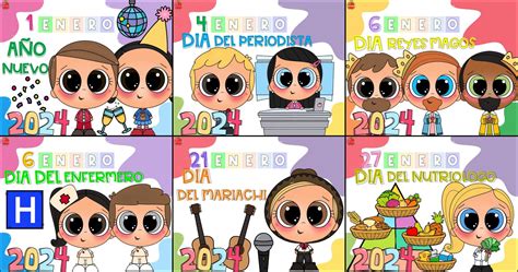 Efemérides Enero 2026 Imagenes Educativas