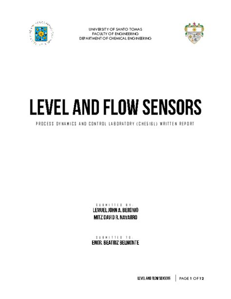 Pdf Level And Flow Sensors Handout