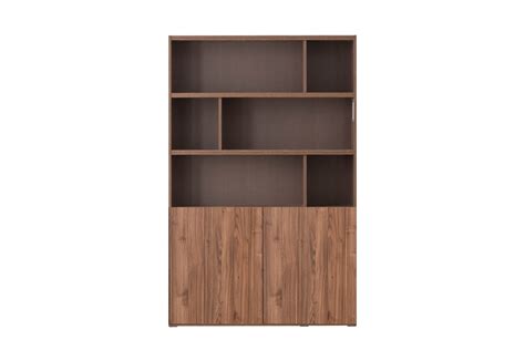 멀티플러스 5단 책장 [1200 하부도어 월넛]