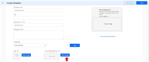 create push notification template nudge