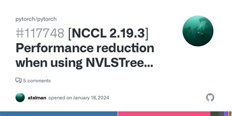 NCCL 2 19 3 Performance Reduction When Using NVLSTree Algorithm When