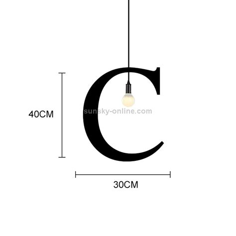 영어 알파벳 펜던트 조명 Led 주방 조명 침대 옆 교수형 램프 천장 램프와 따뜻한 흰색 전구 C