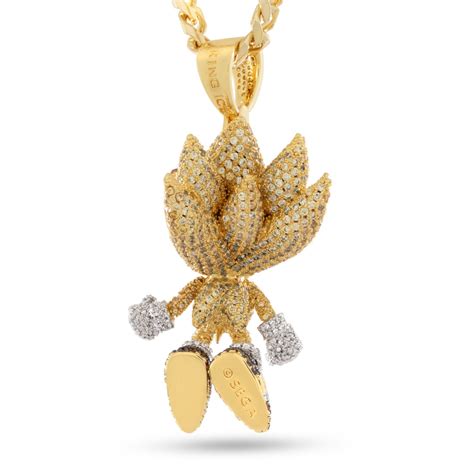 Fast Super Sonic Necklace Sonic The Hedgehog Jewelry King Ice