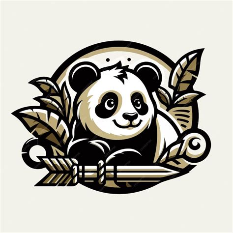 милый мультфильм панды изолирован на белом фоне векторная иллюстрация Премиум векторы