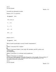 Comparing Two Models For Interpretation Model 1 Vs Model 2 Course Hero