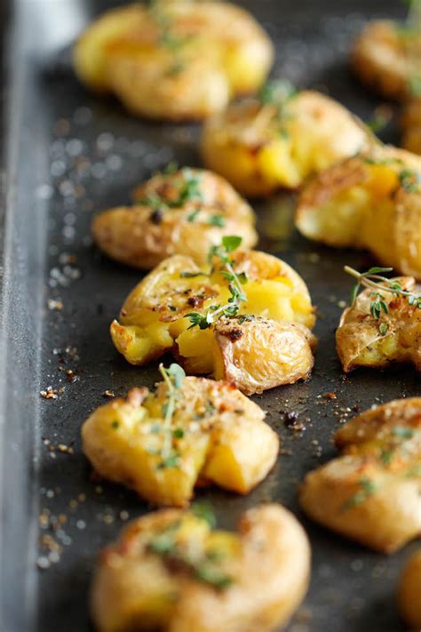 Oven Roasted Smashed Mini Potatoes Recipe