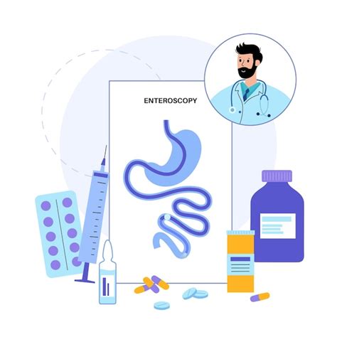 Premium Vector Balloon Assisted Enteroscopy Visualization Of The Small Intestine Nonsurgical