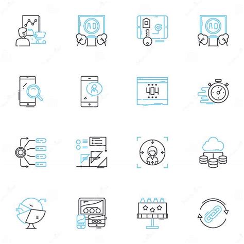 Cloud Computing Linear Icons Set Scalability Virtualization Agility Flexibility Automation