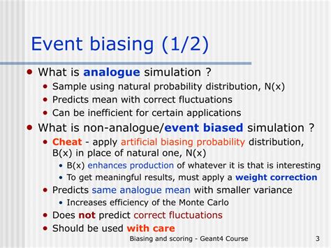 Ppt Understanding Biasing And Scoring In Geant4 Simulation Powerpoint