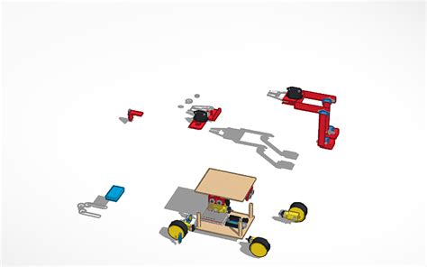 3d Design Autonomous Vehicle W Gripper Tinkercad