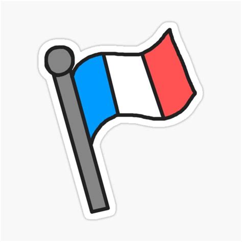 Cute French Flag Sticker For Sale By Rocket To Pluto Redbubble