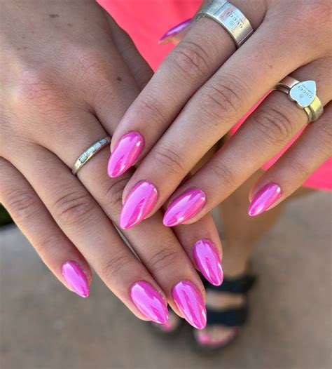 61 Stunning Pink Chrome Nail Ideas For 2025 Drexplains Hot Pink