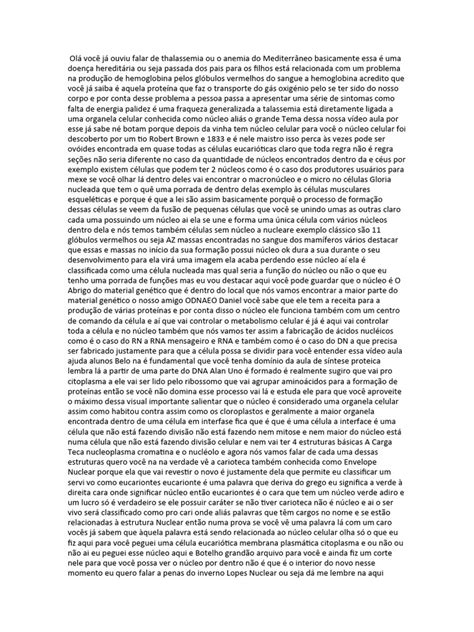 Nucleo Celular Pdf Núcleo Celular Célula Biologia