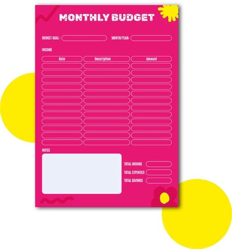 Premium Vector Budget Planner Template Design