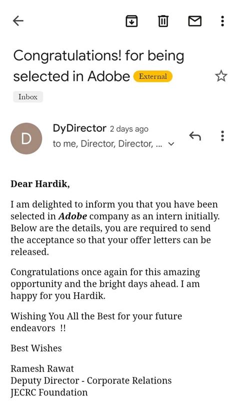 hardik jhalani 🇮🇳 on linkedin connections intern opportunity adobe thankyou 247 comments