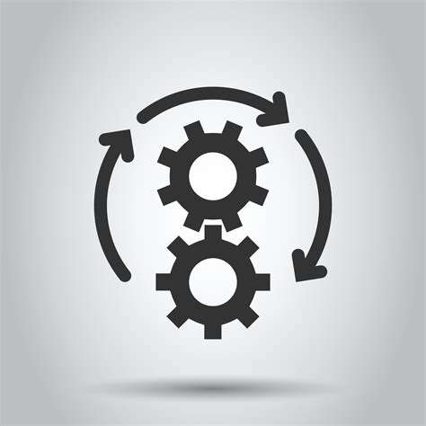 Agile Icon In Flat Style Flexible Vector Illustration On White Isolated Background Arrow Cycle