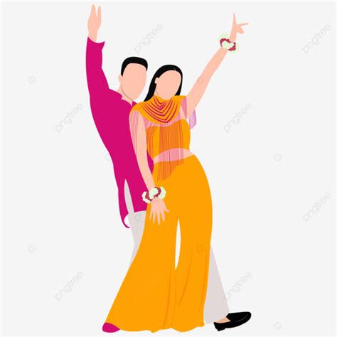 Indian Wedding Yellow Boy And Girl For Haldi Pose Bride Groom