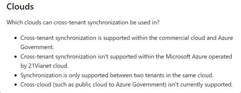 Gcc High To Azure Commercial Cross Tenant Synchronization Issues Microsoft Qanda