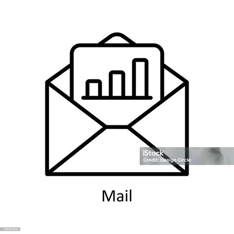 메일 벡터 개요 아이콘 디자인 그림입니다 흰색 배경에 비즈니스 및 경영 기호 Eps 10 파일 0명에 대한 스톡 벡터 아트 및 기타 이미지 Istock