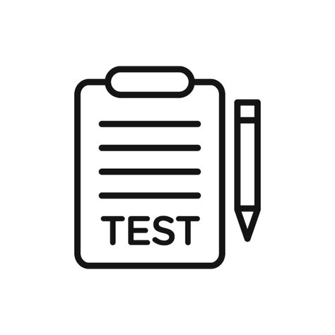 Premium Vector Test Icon Symbol On White Background