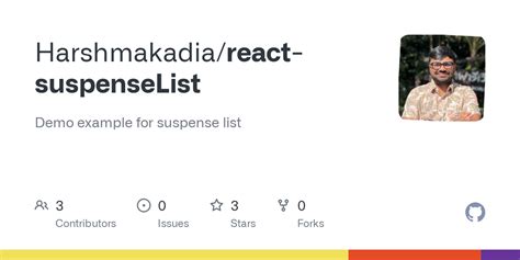 Github Harshmakadiareact Suspenselist Demo Example For Suspense List