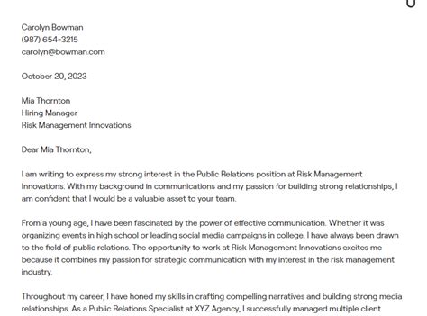 Technical Writing Letter Format