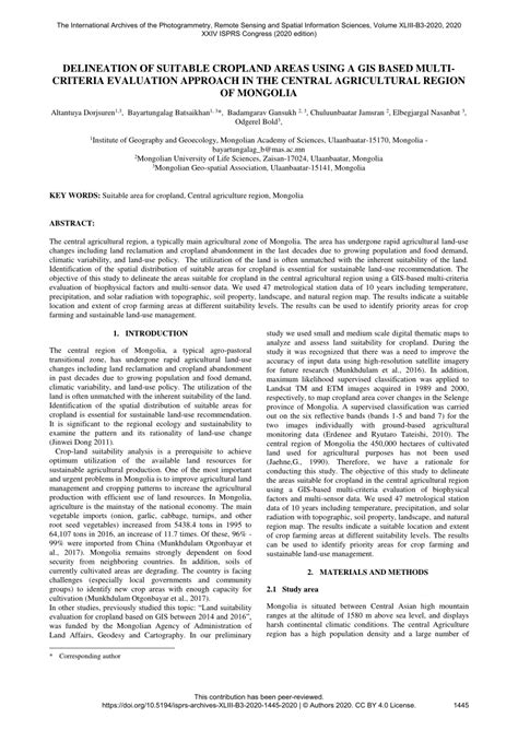 Pdf Delineation Of Suitable Cropland Areas Using A Gis Based Multi Criteria Evaluation