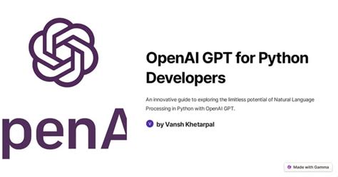 openai gpt for python developers pdf computer software and