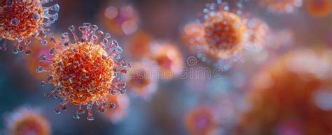 The Intricate Structure Of A Virus Under A Scientific Microscopeai Generated Image Stock Image