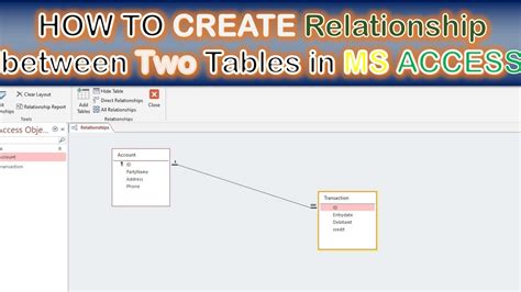 How To Create Relationship Between Two Tables In Ms Access How To Create Relationship In Ms