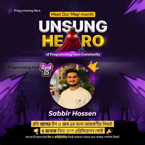 Sabbir Hossen On Linkedin Thanks Again Programming Hero For Making Me Something Special…