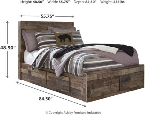 Derekson Full Panel Bed With 6 Storage Drawers In Multi Gray By Ashley