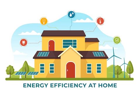 Energy Efficient At Home Illustration Of Smart House Technology System