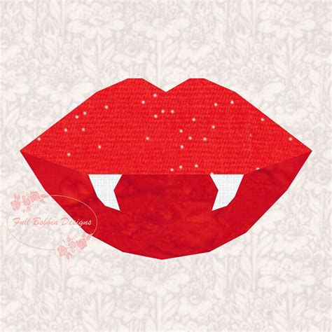 Love Bite Vampire Halloween Foundation Paper Piecing Pattern Fpp P