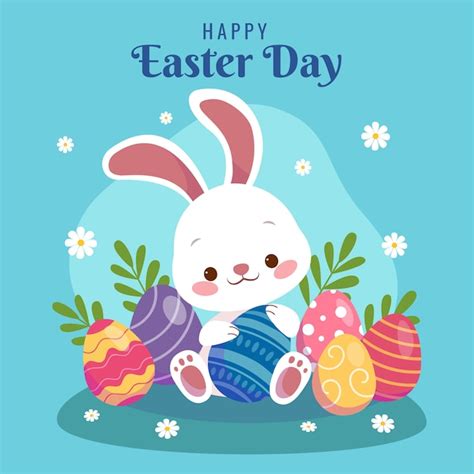 Free Vector Flat Easter Background