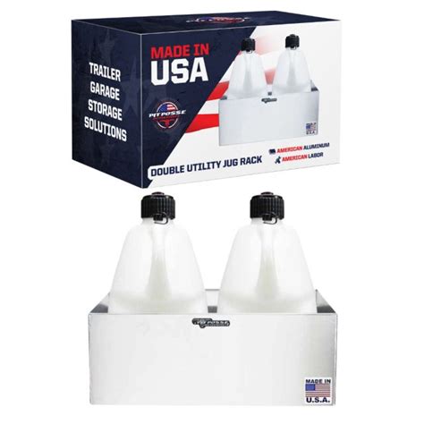 Aluminum Jug Organizer Pit Posse Single Fuel Jug Rack Black Aluminum