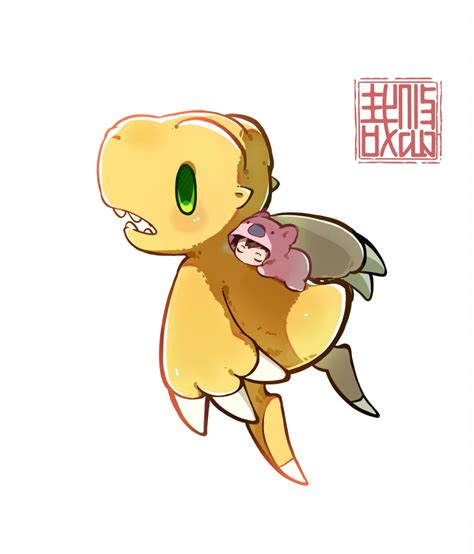 Yagami Hikari And Agumon Digimon And More Drawn By Youzaiyouzai Danbooru