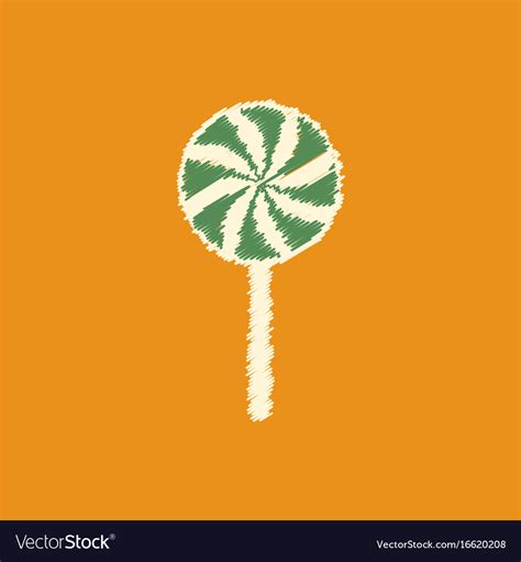 Flat Icon Design Collection Bonbon Candy Vector Image