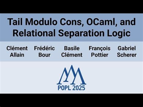 Free Video Tail Modulo Cons Ocaml And Relational Separation Logic