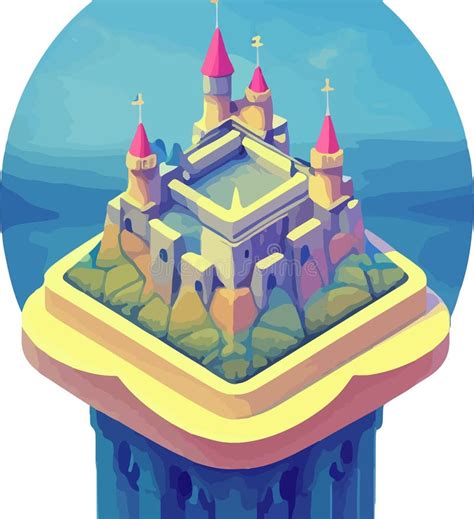 Isometric Projection Of The Vector Of A Castle Stock Vector Illustration Of Design Icon