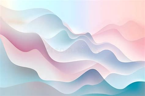 Abstract Pastel Waves Serene Gradient Hills Flowing Seamlessly Creating A Calming Visual